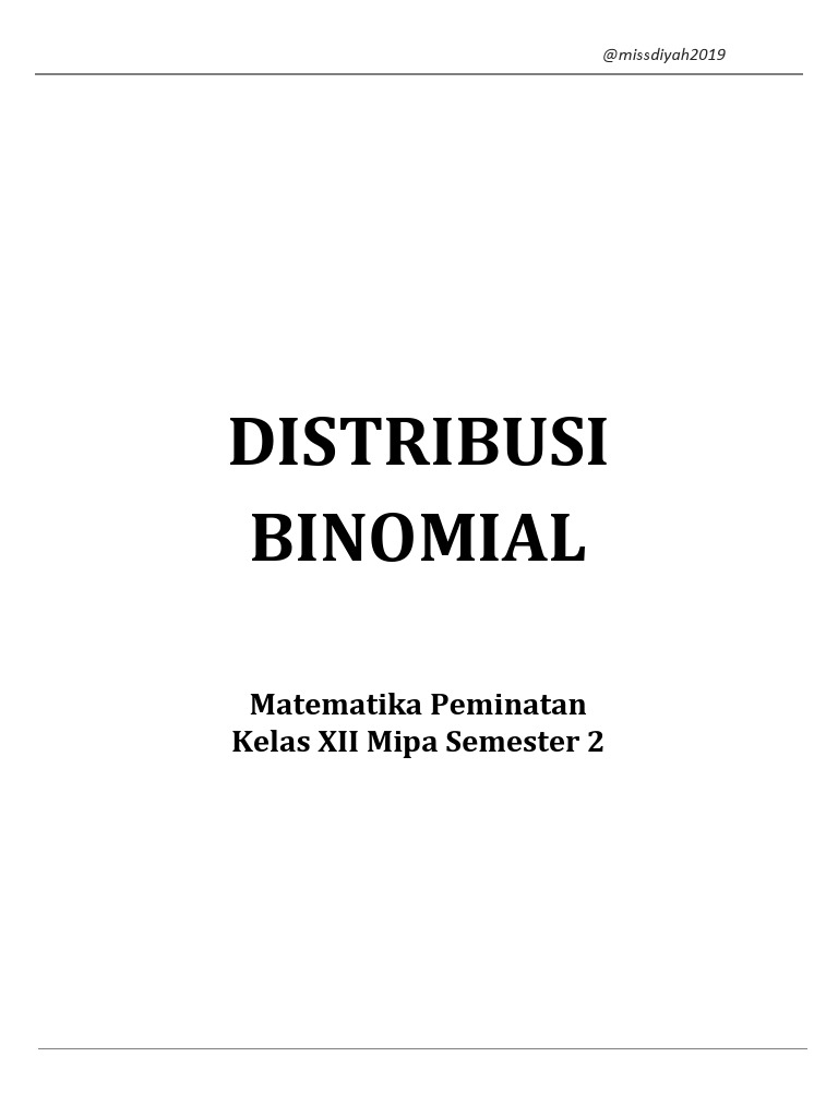 Materi Distribusi Binomial | PDF