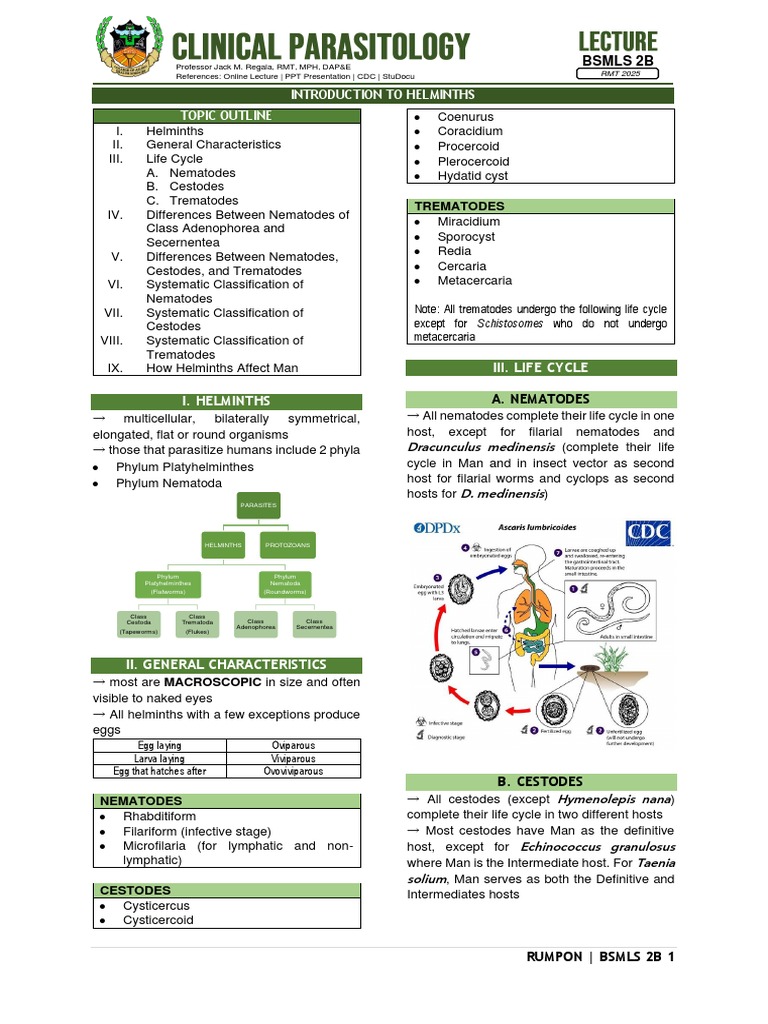 CLINICAL-PARASITOLOGY-TRANS-04-MERGED.pdf | PDF | Nematode | Parasitology