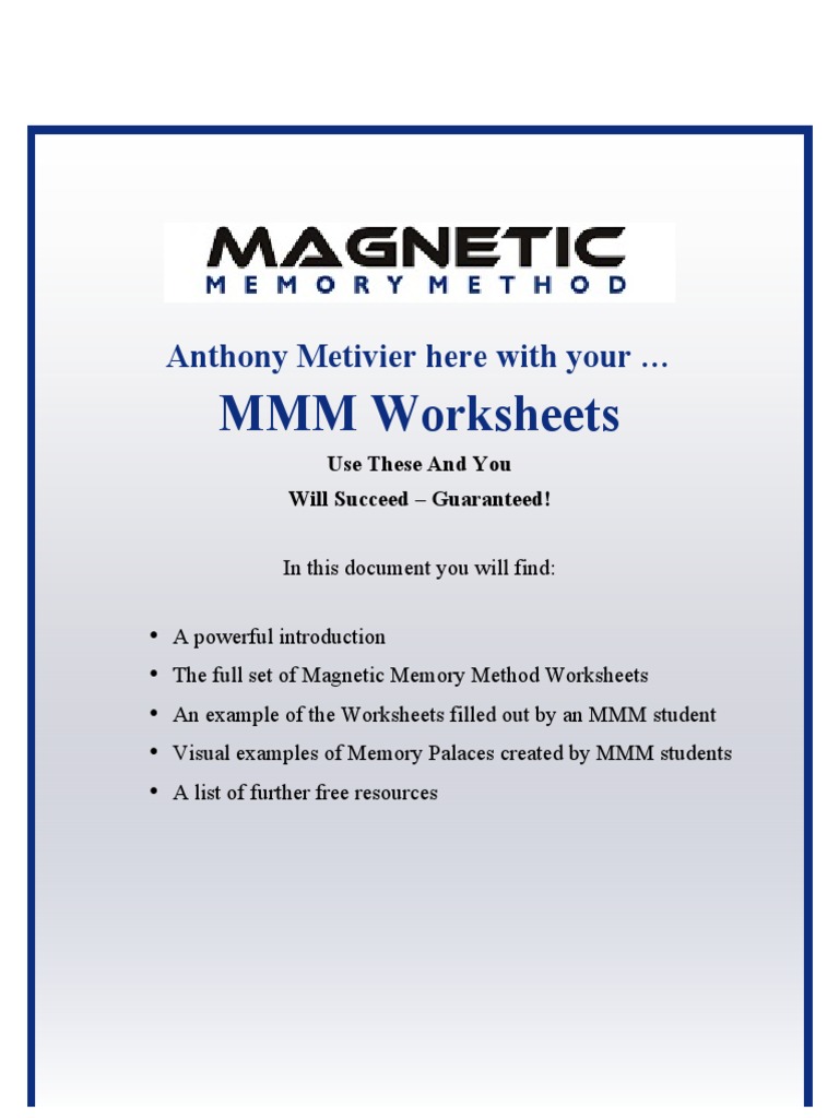 Magnetic Memory Method Worksheets For Printing | PDF