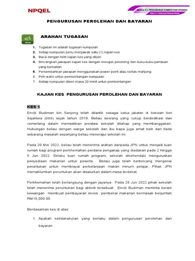 Kajian Kes Perolehan - Bayaran | PDF