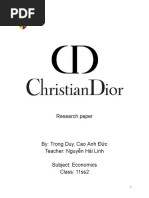 SWOT Analysis For Company Dior v2 | PDF | Brand | E Commerce