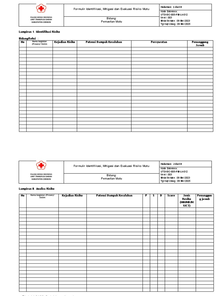 Form 012. Formulir MRM Baru | PDF