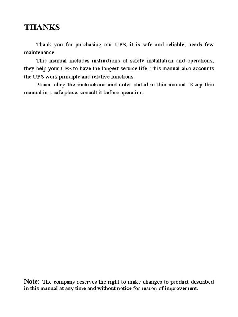 UPS POWER FOREX 33 10-40kva User Manual | PDF | Power Supply | Power ...