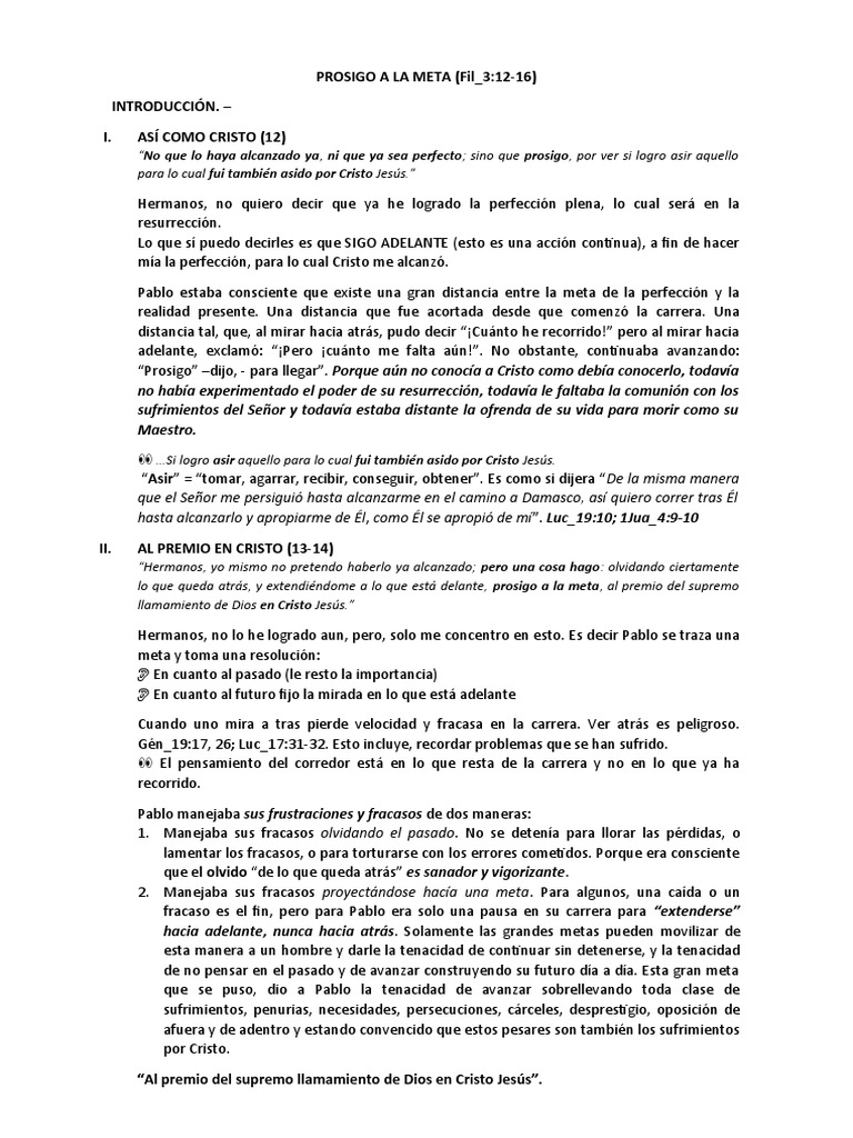 Prosigo a la Meta en Cristo | PDF | Cristo (título)