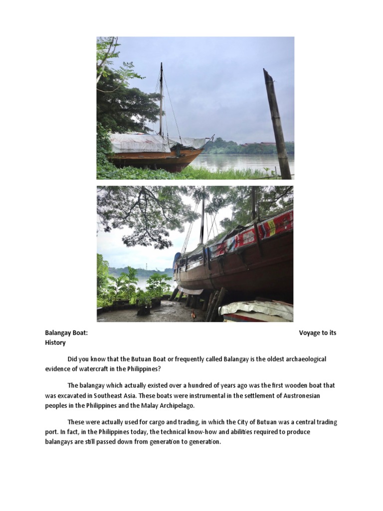 Balangay Boat Feature Write Up | PDF