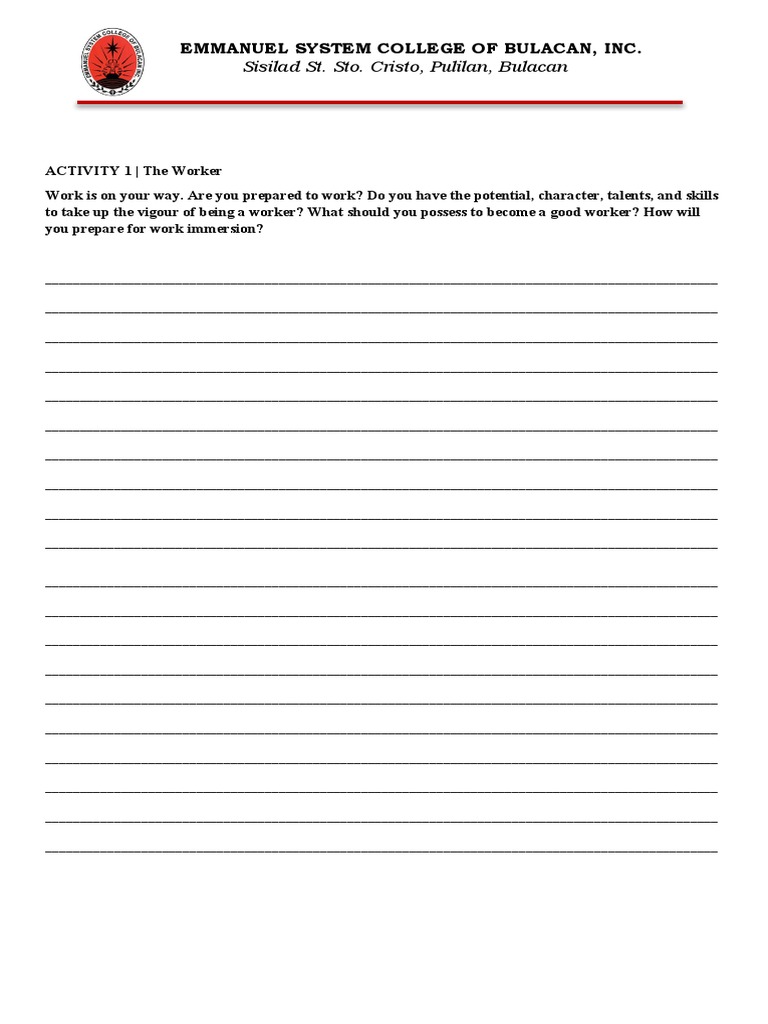 Work Immersion Preparation Guide | PDF | Curriculum | Cognition