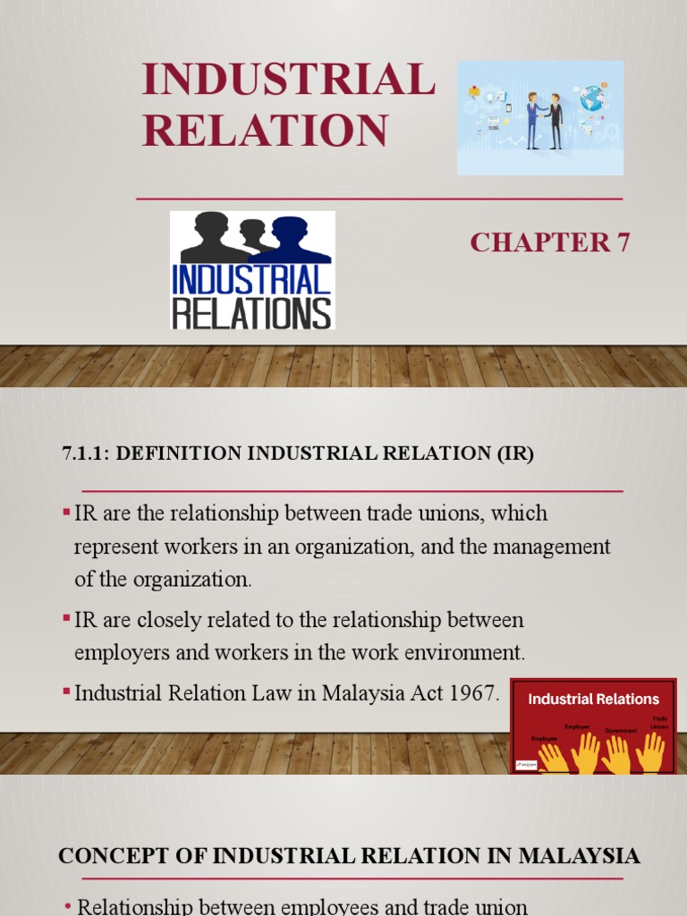 CHAPTER 7 INDUSTRIAL RELATION Edit 2023 | PDF | Strike Action | Mediation