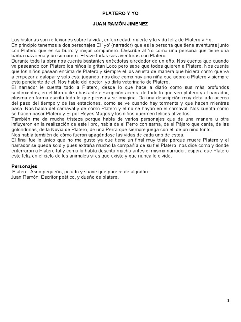 Platero y Yo | PDF