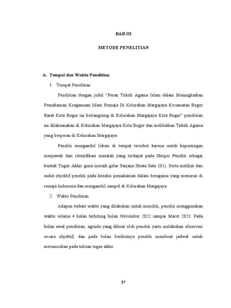 BAB III METODE PENELITIAN - Nabilah Siti Salwa | PDF