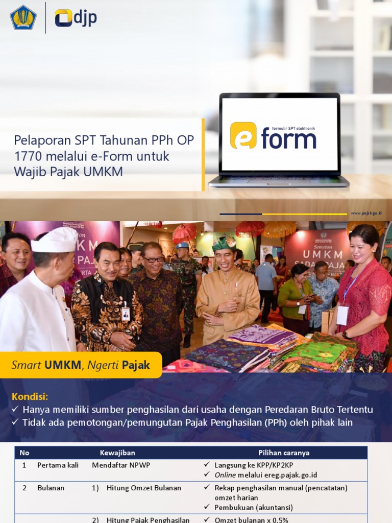 Tata Cara Pelaporan Pajak UMKM Dengan Form 1770 | PDF | Bisnis | Hukum