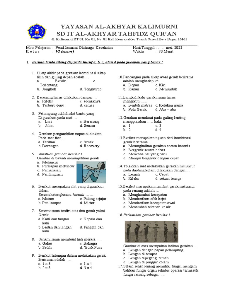 Sas Pjok Kelas 6 | PDF | Olahraga & Rekreasi