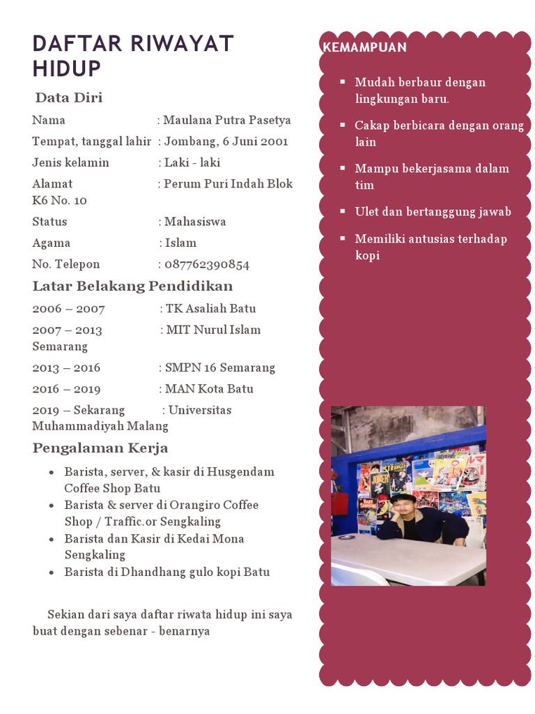 CV Maulana Putra Prasetya | PDF