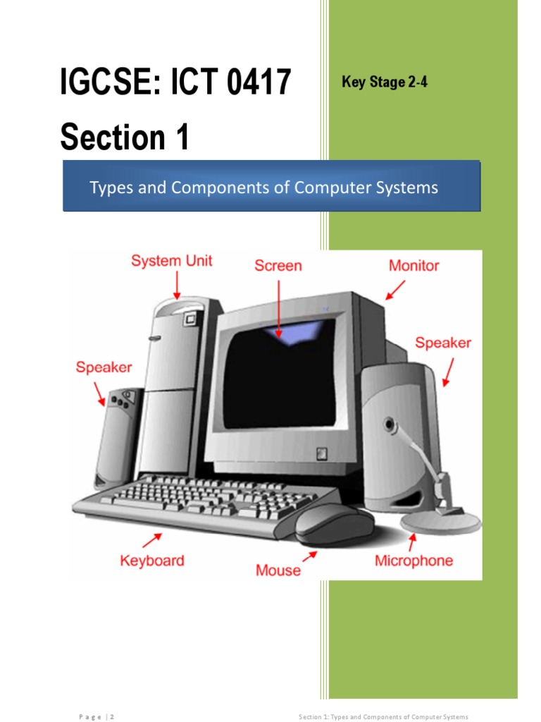 Section 1 - Types and Components of Computer Systems 041701 | PDF ...