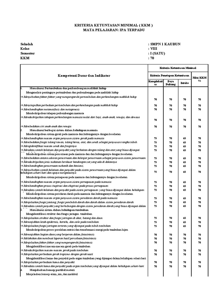 KKM Ipa SMP | PDF