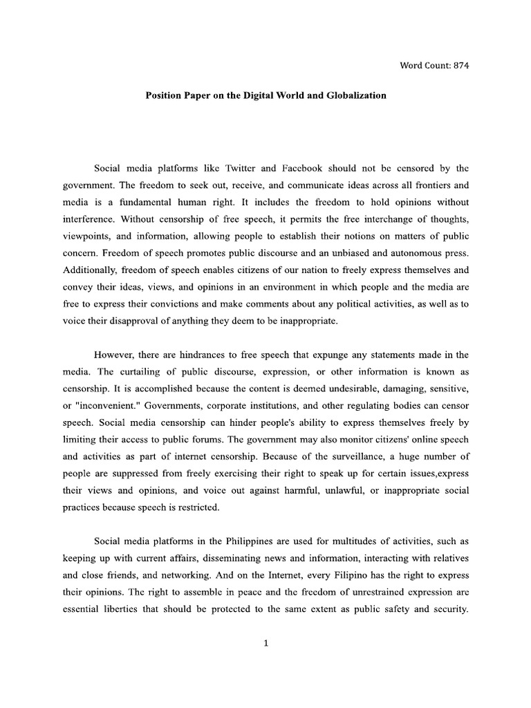 Position Paper PDF | PDF
