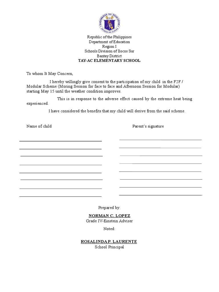 Consent Letter | PDF