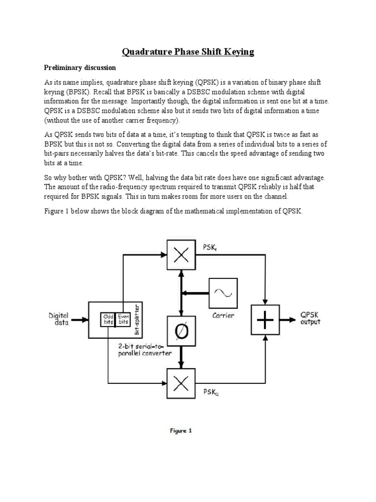 Quadrature Phase Shift Keying - 1 | PDF | Detector (Radio) | Modulation Quadrature Phase Shift Keying - 1 | PDF | Detector (Radio) | Modulation