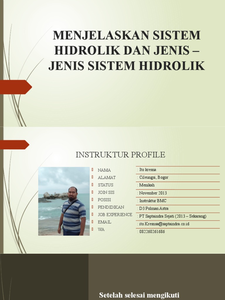 Menjelaskan Sistem Hidrolik Dan Jenis - Jenis Sistem | PDF