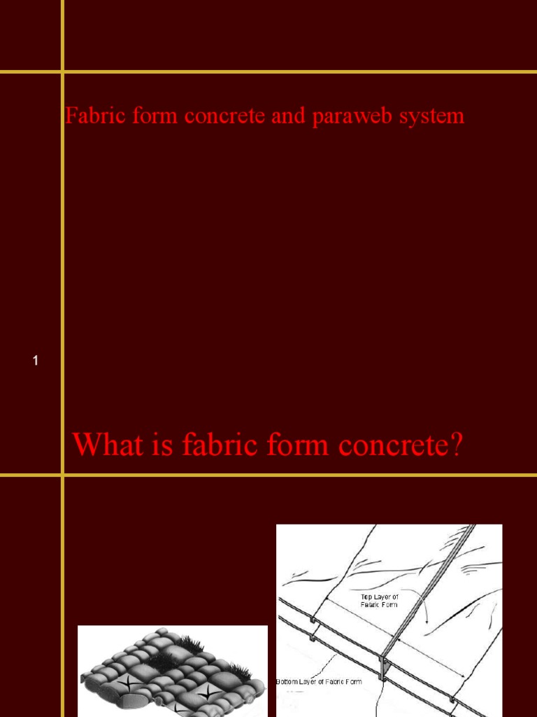 Fabric Formed Concrete and Websol Modified | PDF | Home & Garden ...