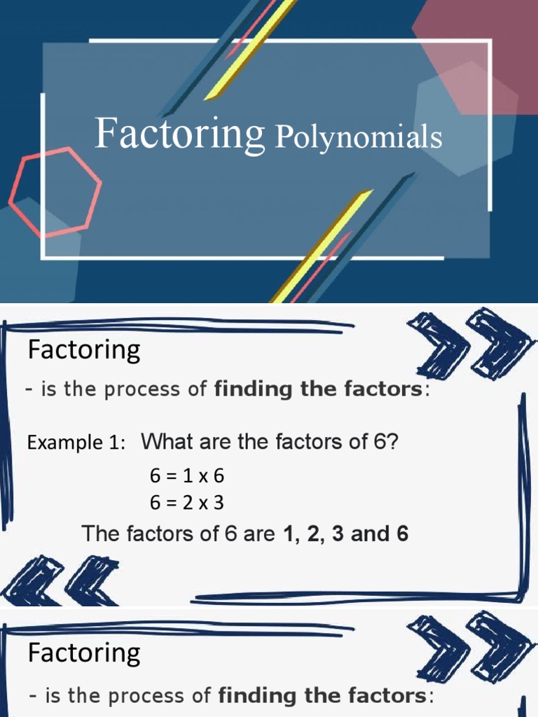 Introduction to Factoring Polynomials | PDF