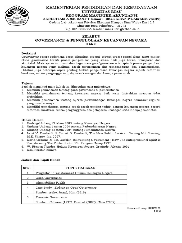 Silabus GSPKN (3 SKS) | PDF