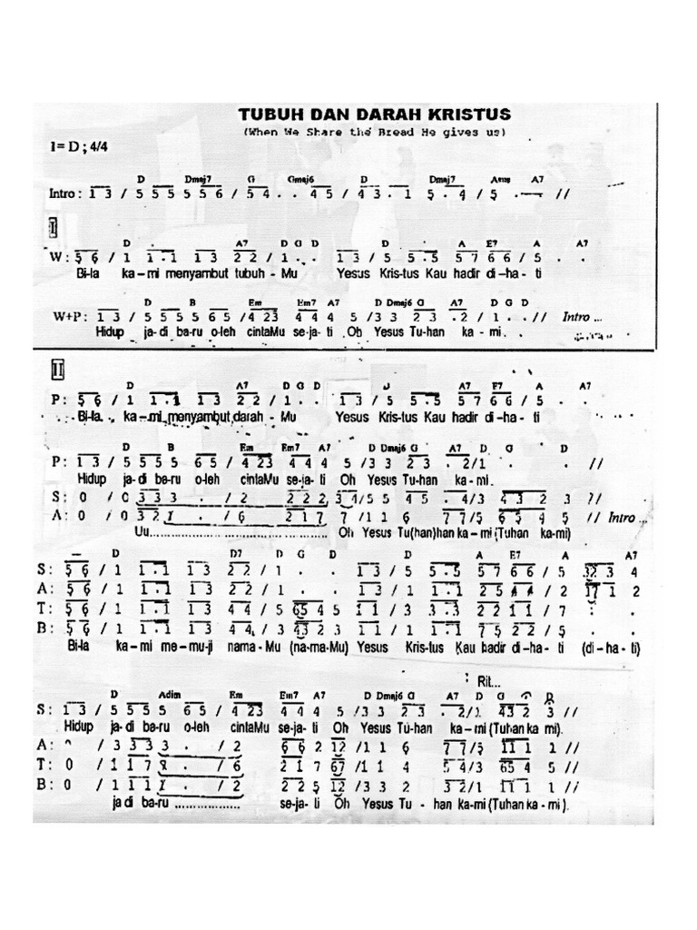 Tubuh Dan Darah Kristus | PDF