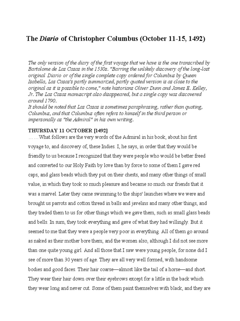 2 The Diary of Christopher Columbus | PDF | Christopher Columbus