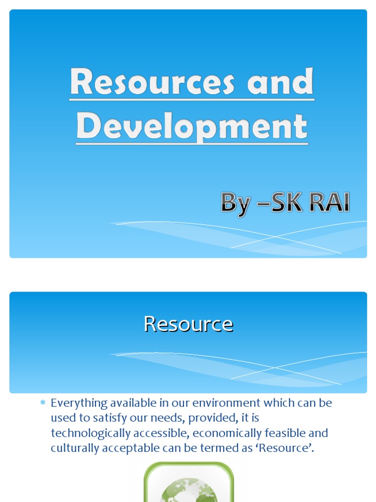 Types and Classification of Resources | PDF | Resource | Soil