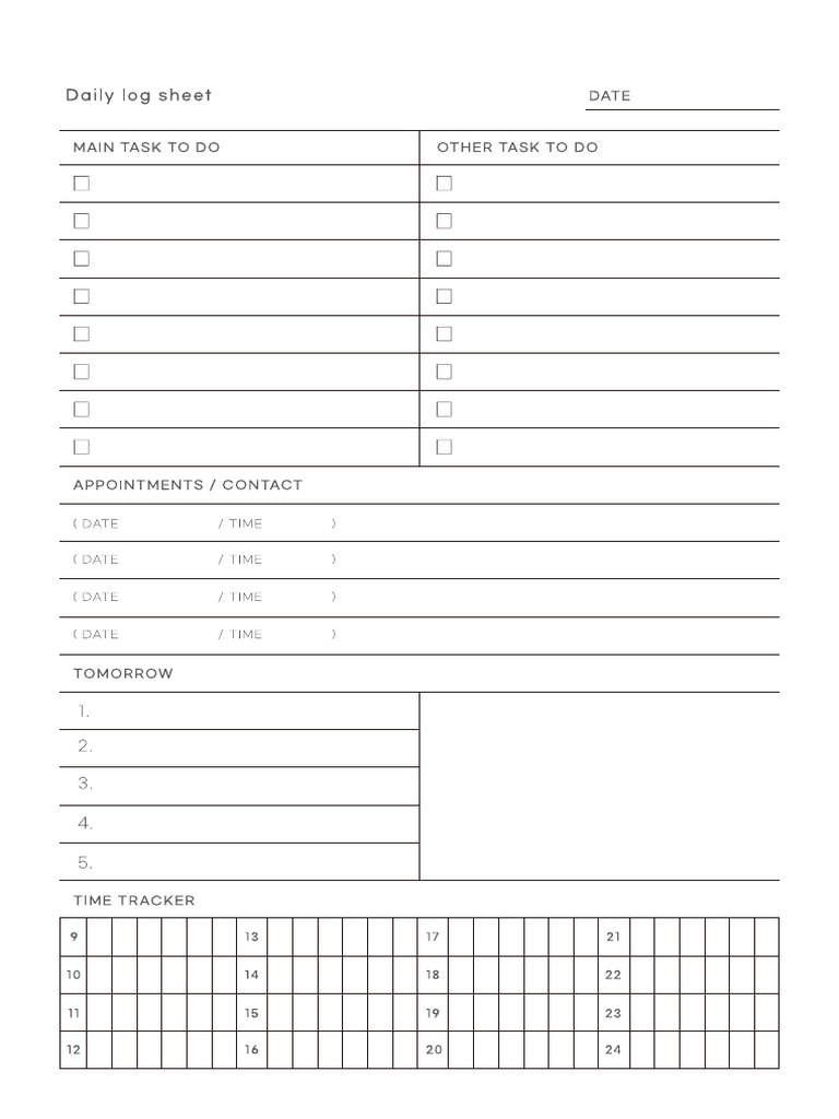 Daily Sheet - WHITE PDF | PDF