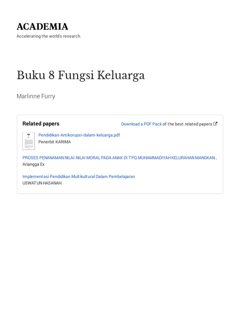 Buku 8 Fungsi Keluarga With Cover Page V2 Pdf Pdf 
