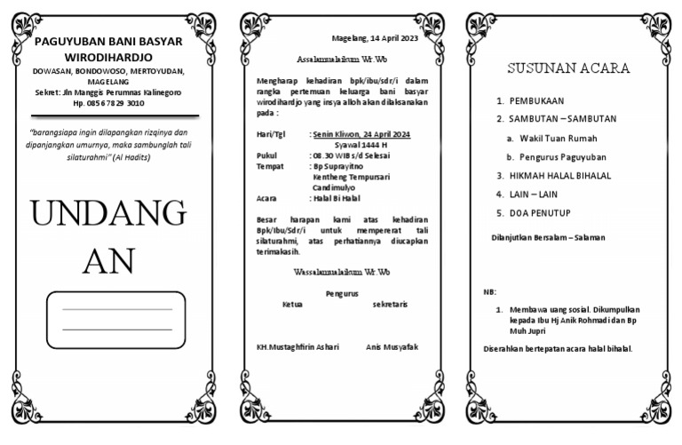 Undangan Lipat 3 | PDF