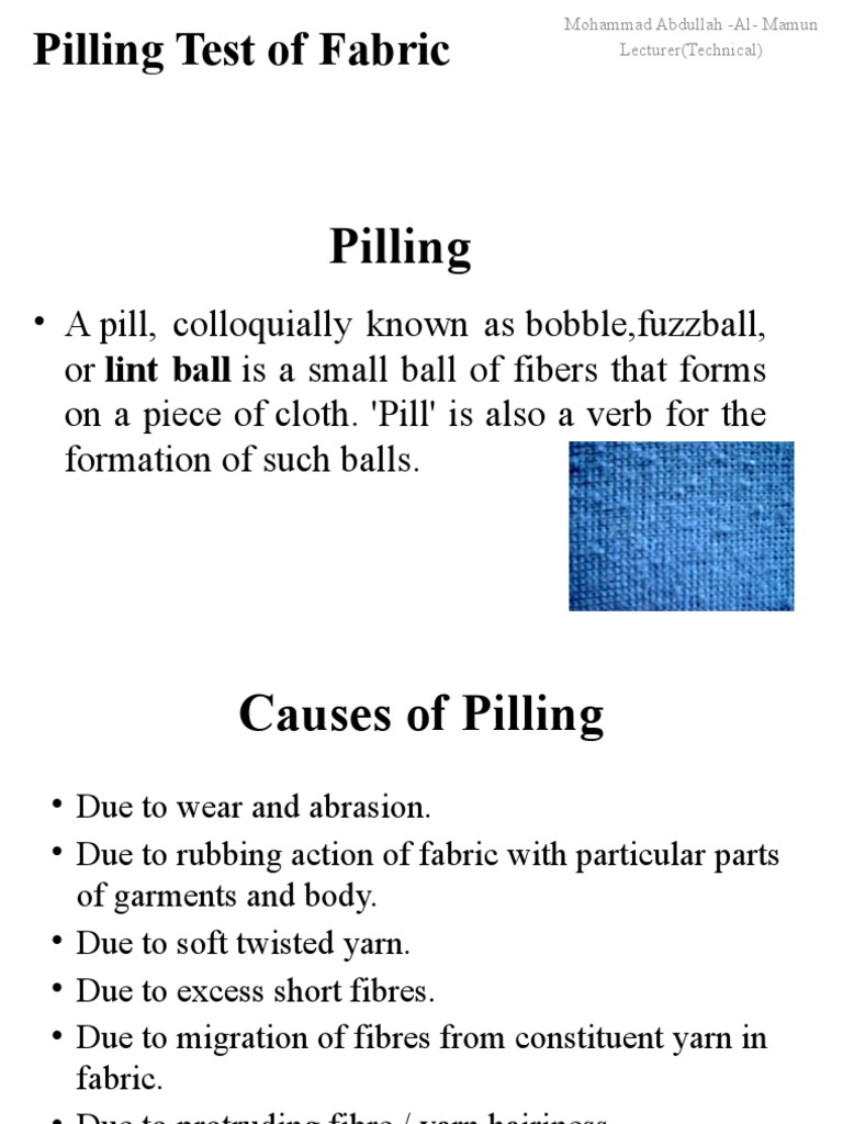 Pilling | PDF | Yarn | Textile Arts