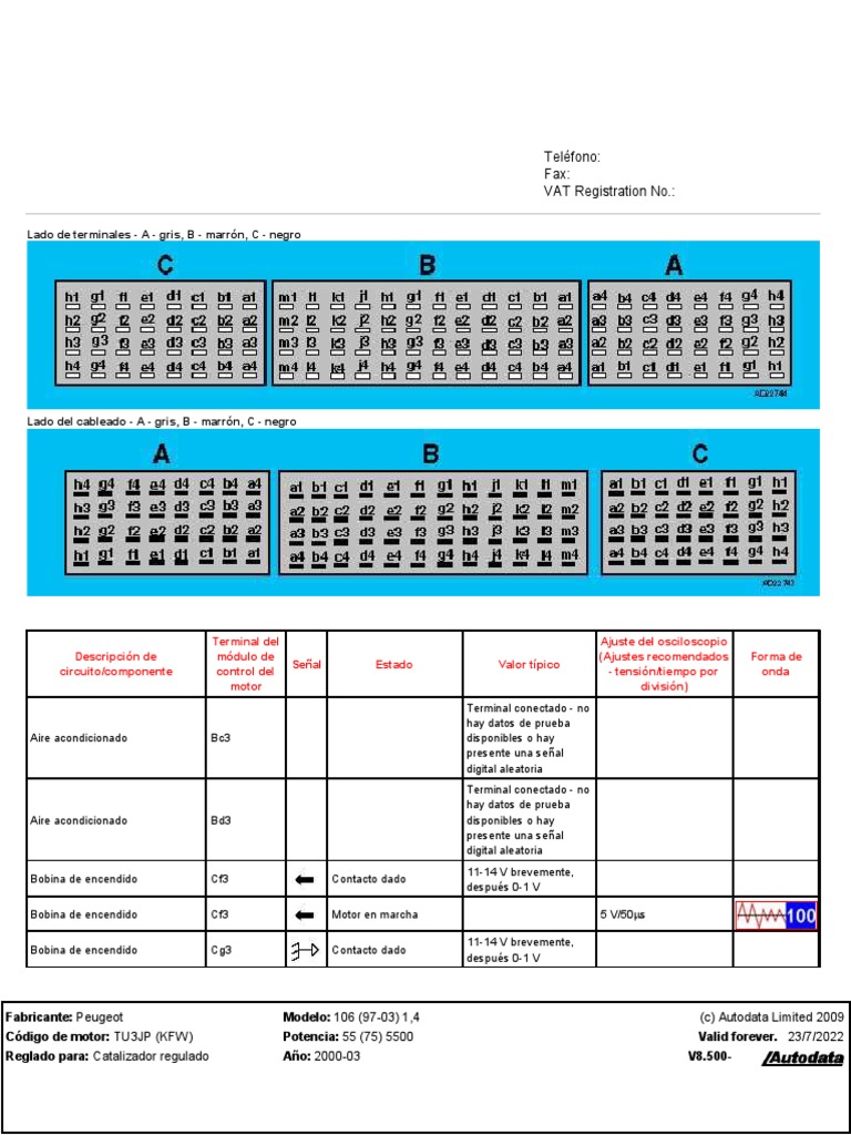 106 Pinout PDF | PDF | Relé | Ingenieria Eléctrica