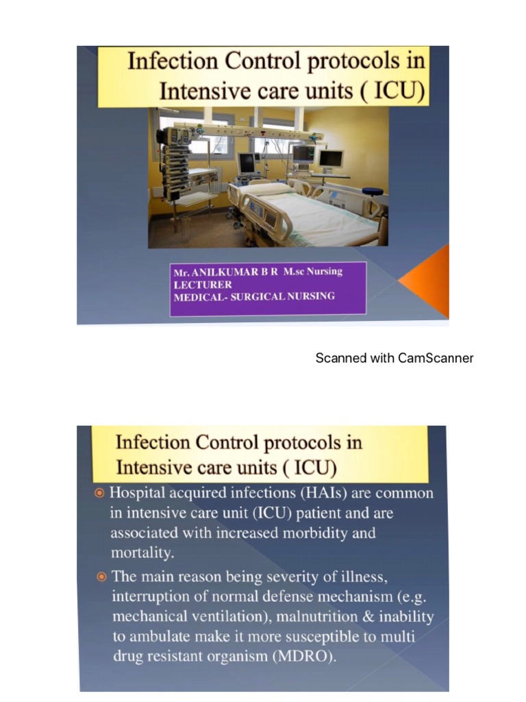 Infection Control in Icu | PDF