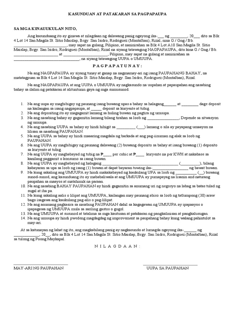 Paupahan Final | PDF