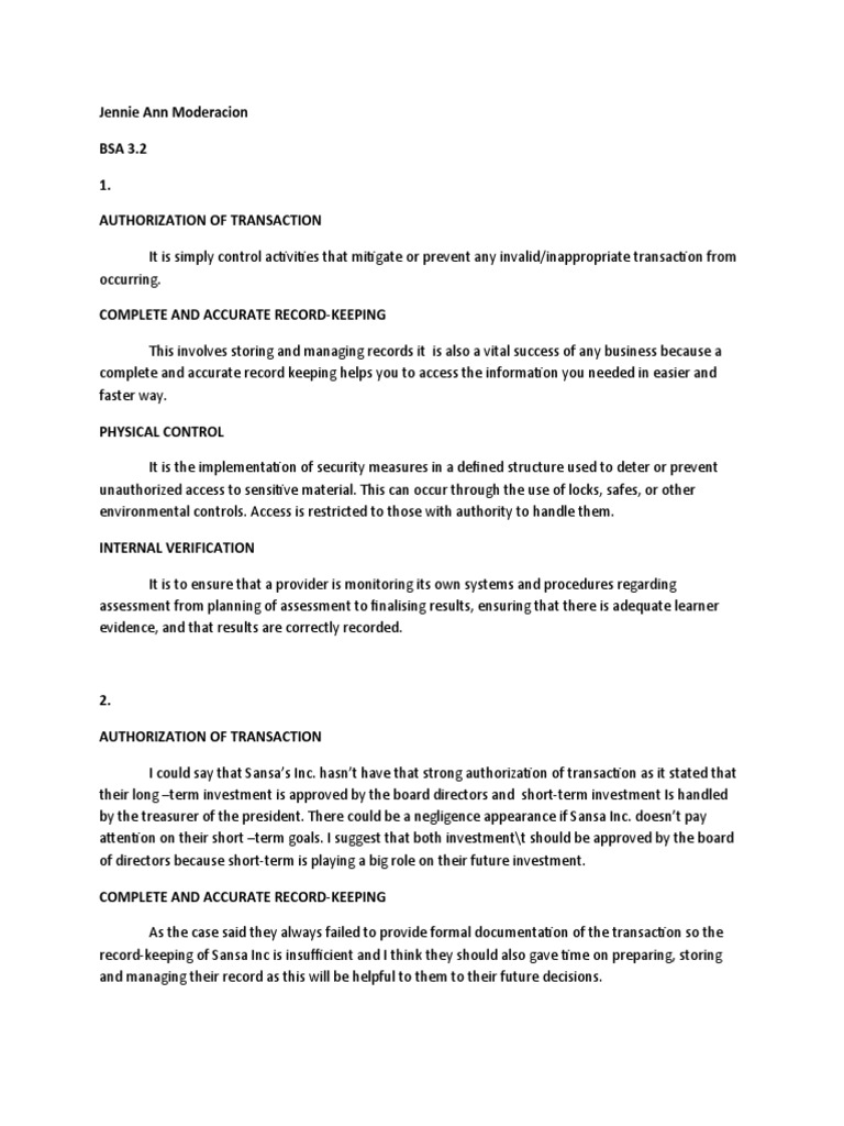 TP Audit | Download Free PDF | Records Management | Internal Control