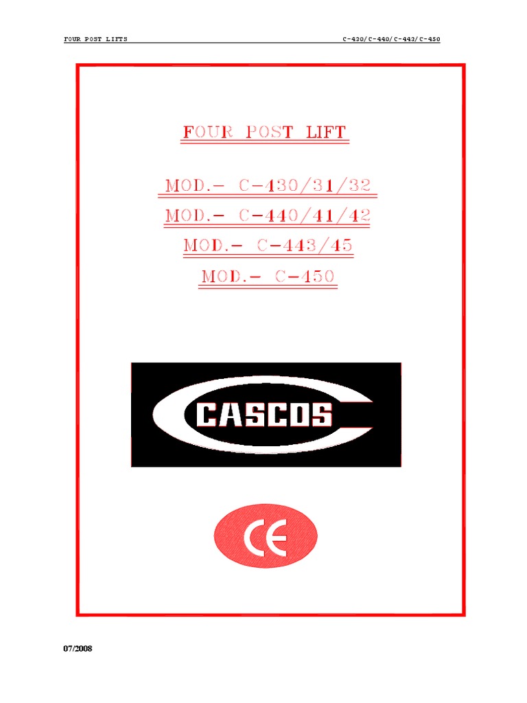 C430 31 32 C-440 41 42 C-443 5 C-450 - Ingles - Septiembre 2008 | PDF | Elevator | Valve