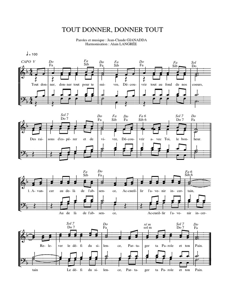 Tout donner, donner tout | PDF