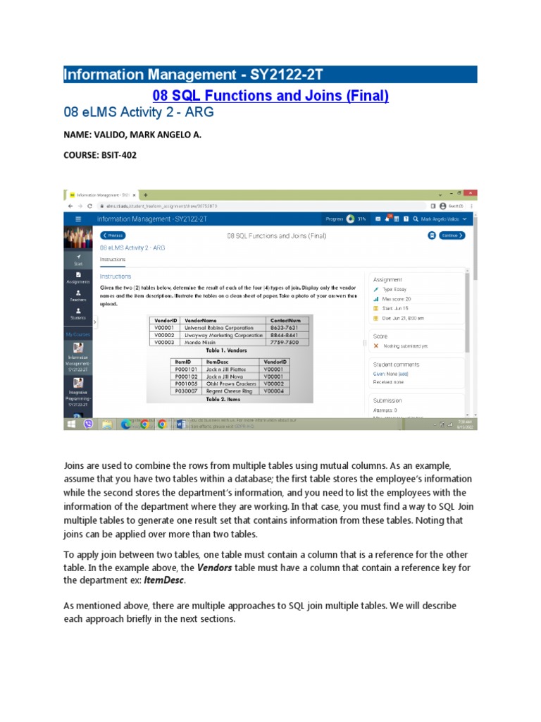 SQL Joins Explained for Database Management | PDF | Teaching Methods & Materials | Computers