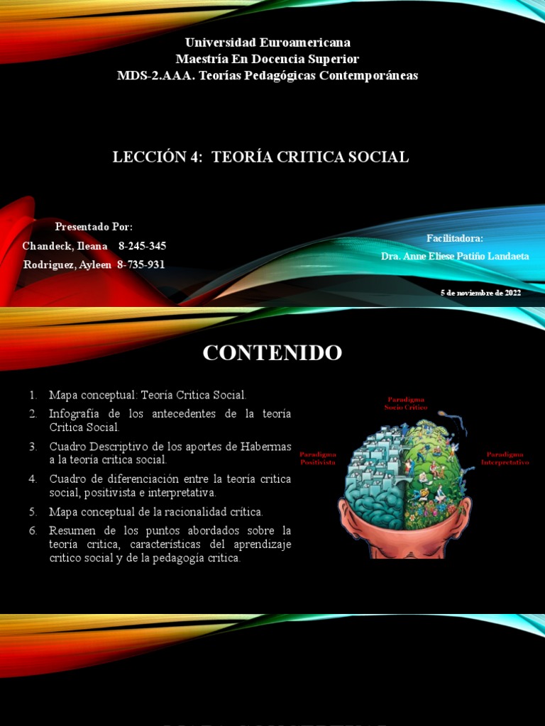 Tarea 4 Teoria Critica Social | PDF
