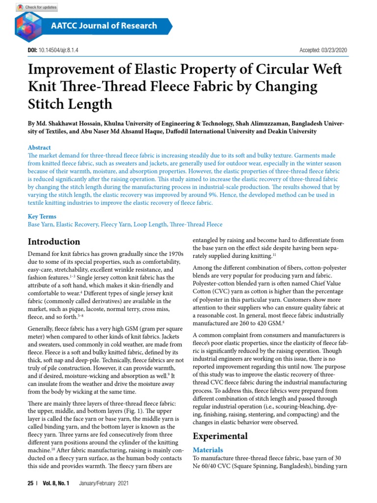 Elastic Property | PDF | Knitting | Textiles