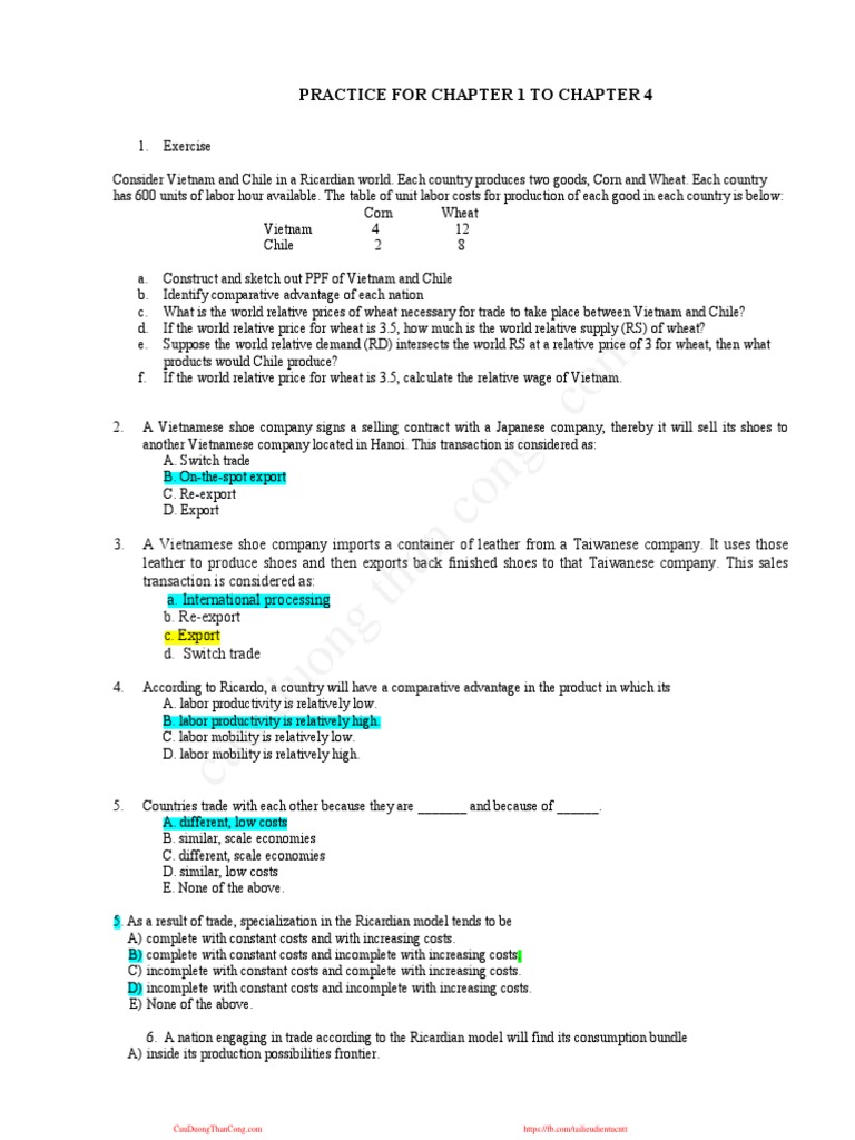 International-Trade - Practice - Chapter-1-To-Chapter-4 ...