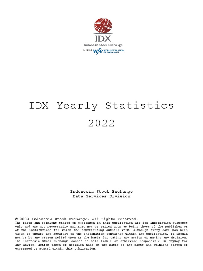 Idx Yearly Statistics 2022 PDF | PDF | Stocks | Warrant (Finance)