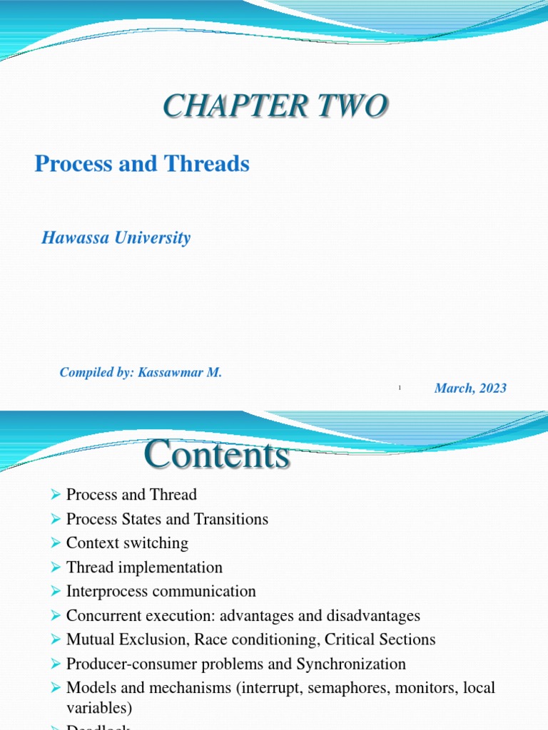 Chapter 2 PDF | PDF | Thread (Computing) | Process (Computing)