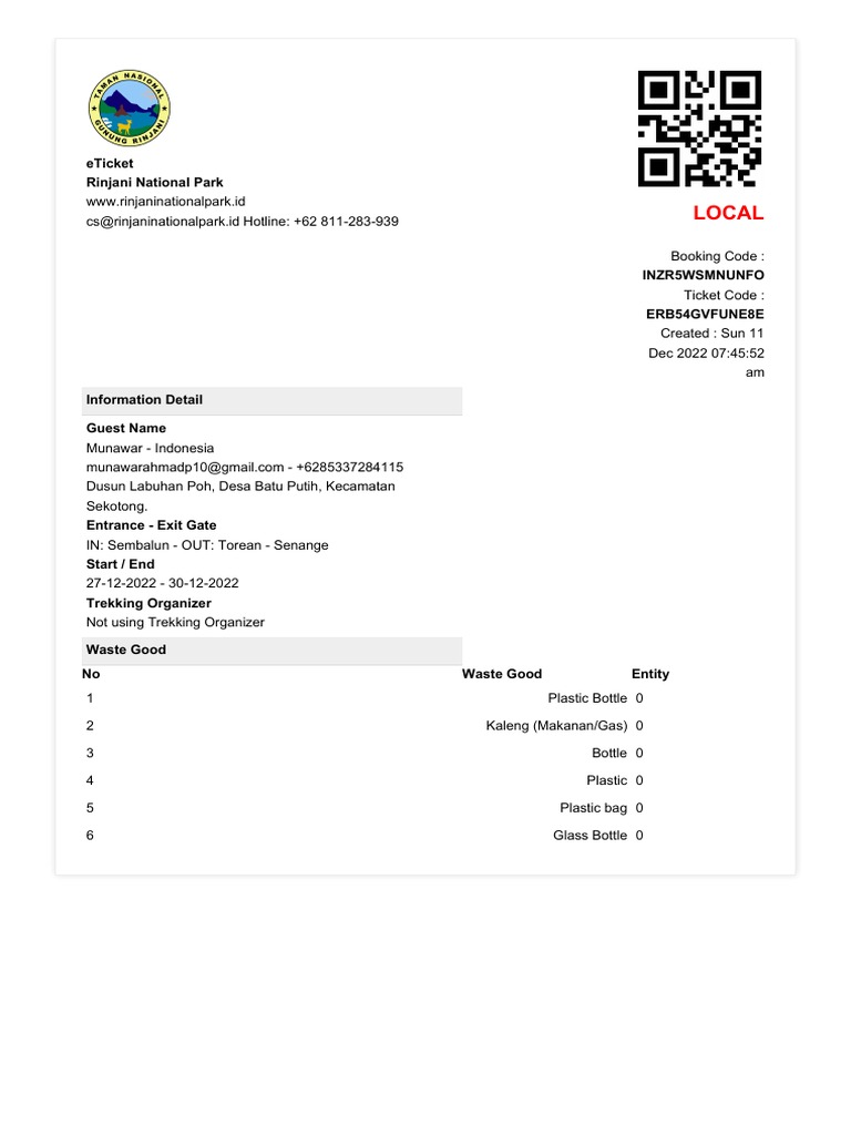 Erinjani Ticket - Munawar | PDF