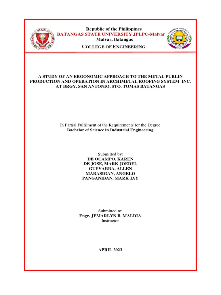 Group 1 - Ergonomics 2 Final Project | PDF | Relay | Programmable Logic Controller