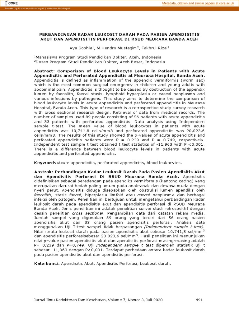 Faecalith, Stasis Faecal, Hiperplasia Limfoid Atau Caecal Neoplasma Dan ...