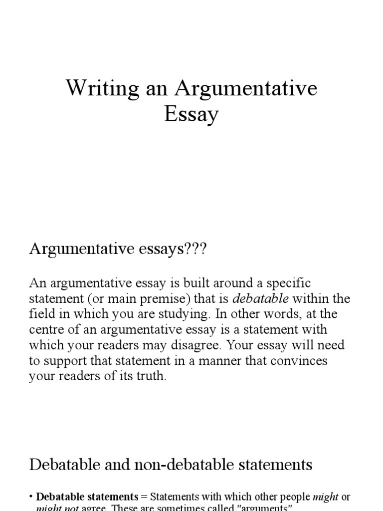 Writing An Argumentative Essay | PDF | Child Care | Marine Mammals