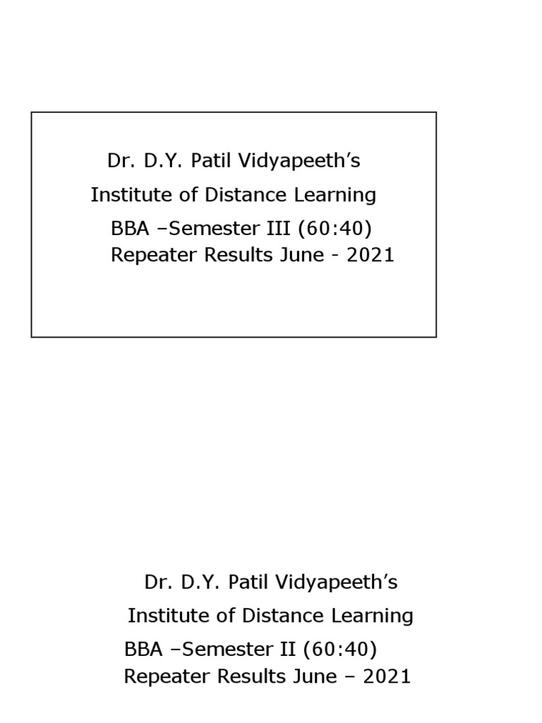 BBA Result Cover Page | PDF