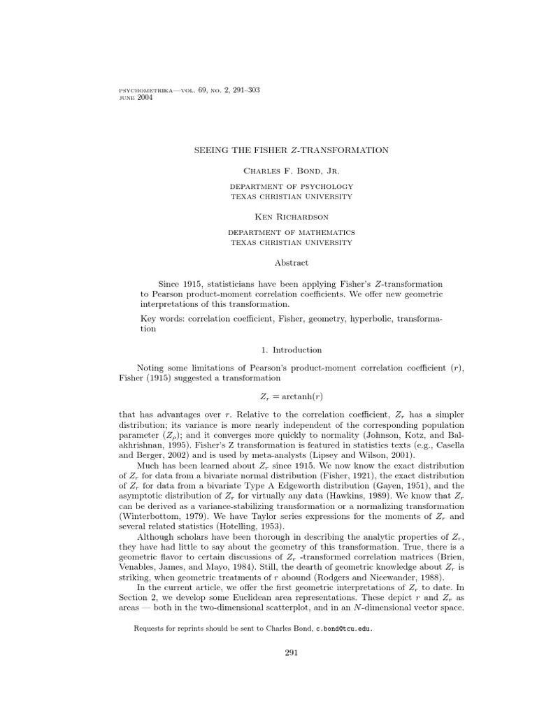 10.1.1.574.7249 - Transf Z de Fisher | PDF | Hyperbolic Geometry | Euclidean Space